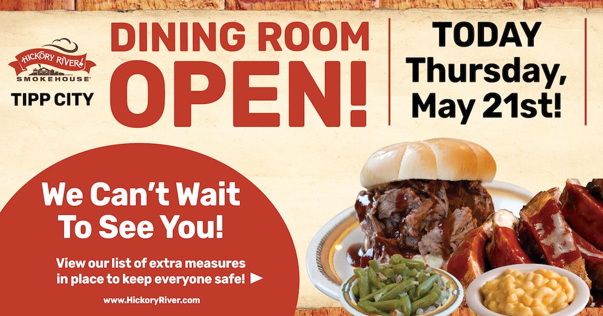 Hickory River Smokehouse is Open for Dine-in Service! • Hickory River ...